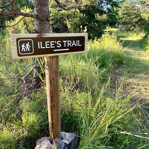 Hiking Trails Sign, Custom Hikers Gift, National Park Location Sign ...