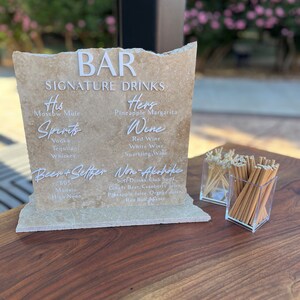 Stone Table Number With Modern Font - Etsy