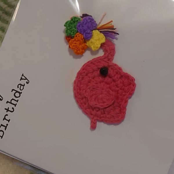 Handmade Elephant Birthday Card, Personalised Elephant Card, Elephant ...