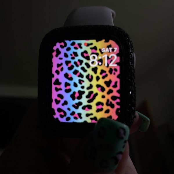 Apple Watch Wallpaper, Rainbow Leopard, Apple Watch Face, Set of Three ...