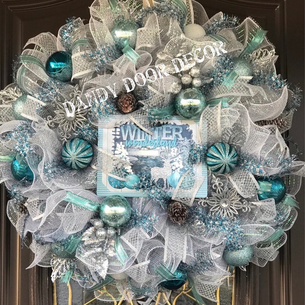 Winter Wonderland Wreath Sign, Winter Wreath Sign, Personalize It by ...