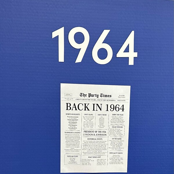 2015 Poster, 8th Birthday Newspaper Sign USA, 2015 Birthday Poster ...