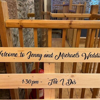 PERSONALISED Order of the Day Wedding Timeline Vinyl Wording for Wooden ...