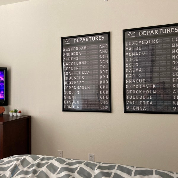 Custom Airport Departures Board - Digital Download \ Wall Art \ Travel ... Custom Airport Departures Board - Digital Download \ Wall Art \ Travel ...