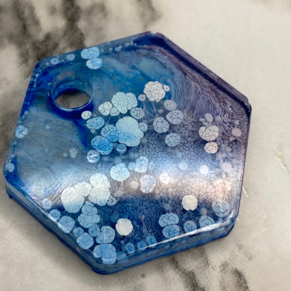 Mini Hexagon Tag Pendant Keychain Mold Shiny Mold for Resin Jewelry ...
