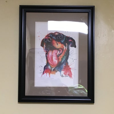 Colorful Rottweiler rottie Art Print Print of My Original Watercolor ...