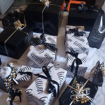 Custom Name Personalized Wrapping Paper, Customizable Holiday and ...