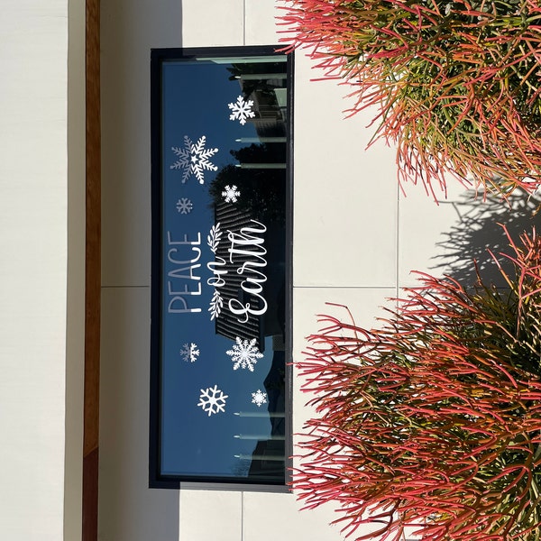 Winter Snowflake Decals Christmas Vinyl Lettering Wall Decal Window ...