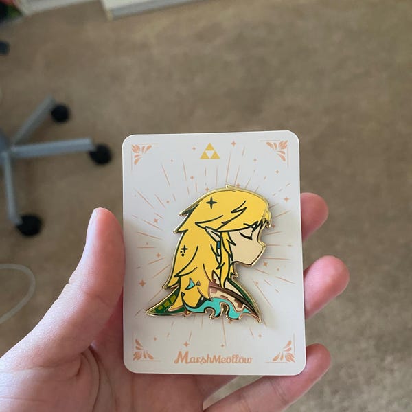 TOTK Link & Zelda Hard Enamel Pin - Loz Pins - Pin Collection - Etsy