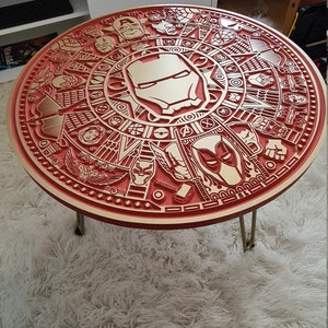 Hand Made Carved Table Tops, Star Wars and Marvel Themes, Look Great ...