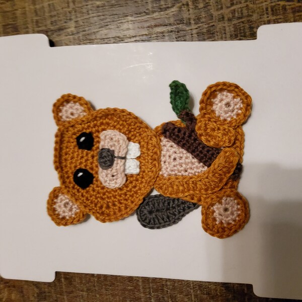 PATTERN- Beaver Applique-crochet Pattern, Pdf - Etsy