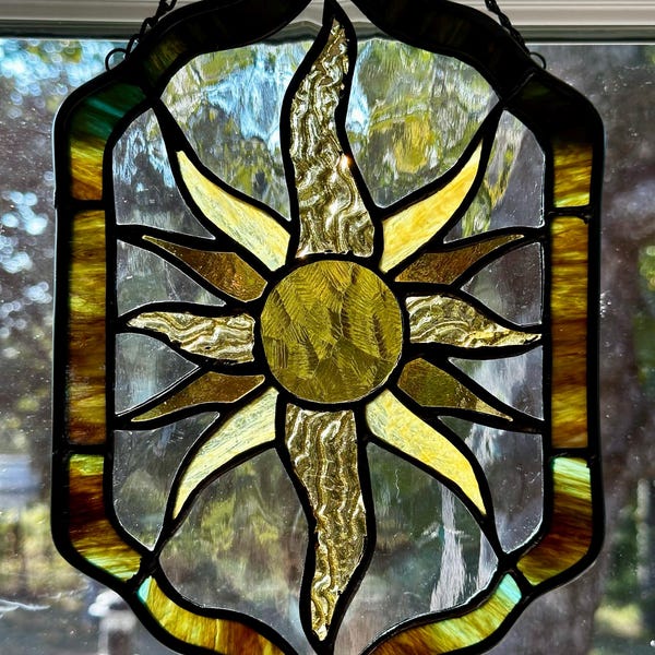 The Sun Stained Glass Pattern - Etsy