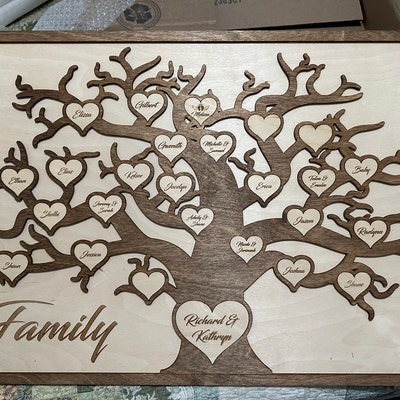 Family Tree Gift Sign Personalized Wedding Gift for Parents Anniversary ...