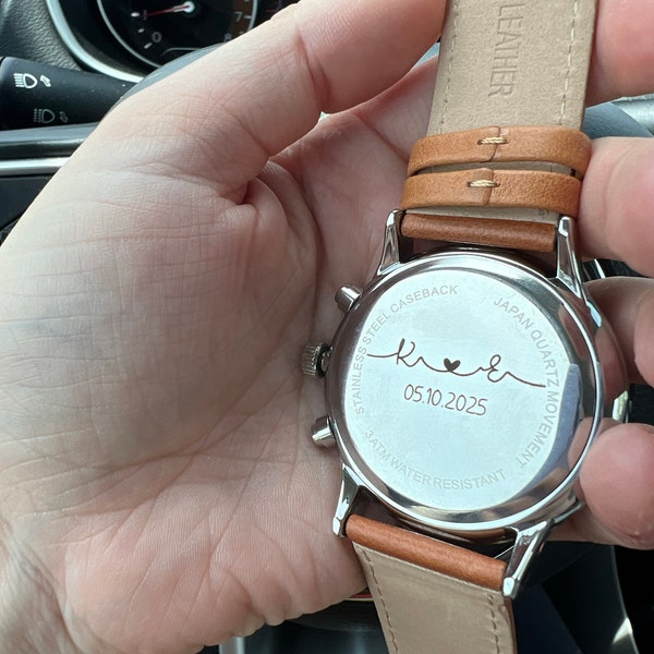 Personalized Watch, Custom Engraved Personalized Mens Gold Wrist Watch ...