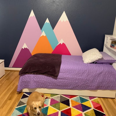 Removable Mountain Wall Decal / Peel and Stick Wall Mural - Etsy