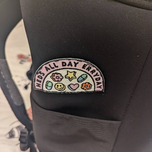 Meds All Day Everyday Iron-on Patch // Take Your Pills, Tablets ...