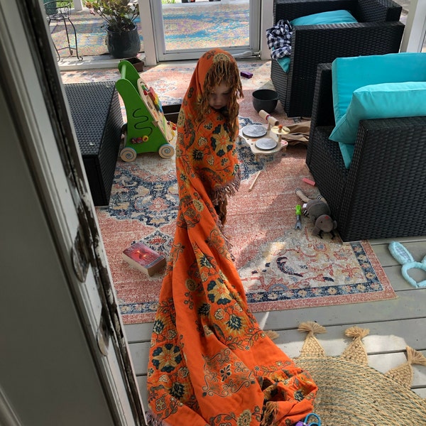Tiger Lurks Blanket: Woven Throw Blanket, Woven Wall Hanging, Boho ...