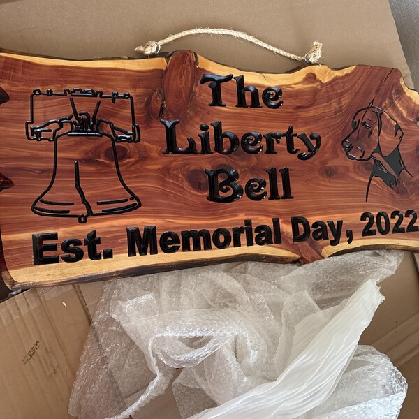 Trees, Elk, Deer, Custom Live Edge Bark Red Cedar Wood, Hardwood, Deep ...