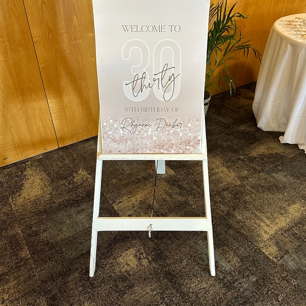 Printable 30th Thirty Birthday Party Welcome Sign, Editable Template ...