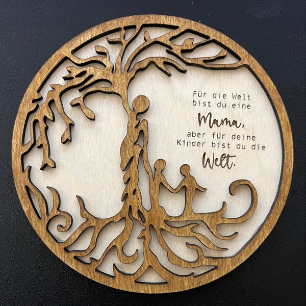 Mother Tree Bundle Svg Laser Cut, Wooden Decorative Stand, Layered Tree ...