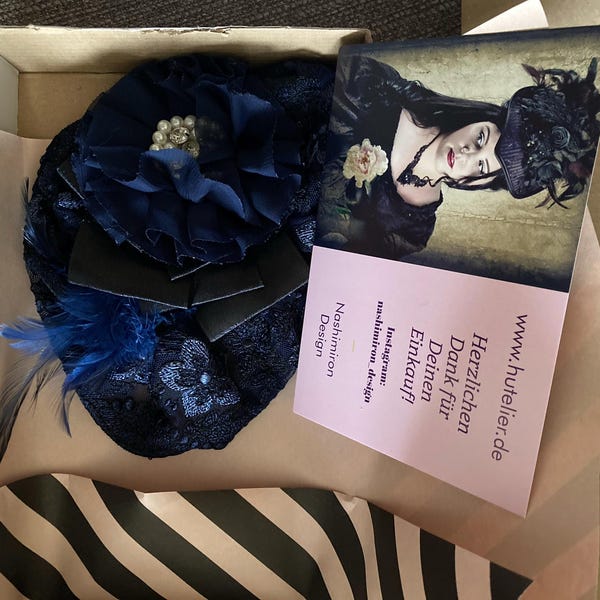 Goth Fascinator, Bat Headpiece, Burlesque Headdress, Derby Hat, Cosplay ...