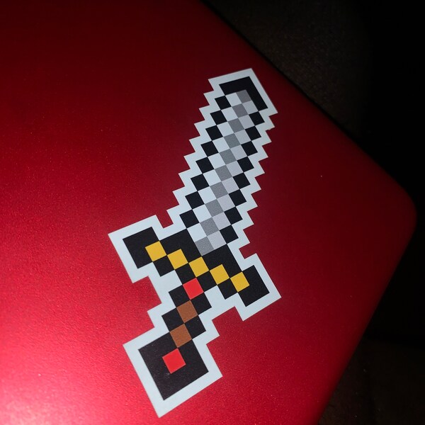 Pixel Sword Sticker, Pixel Sward Decal, Retro Gamer Sticker - Etsy