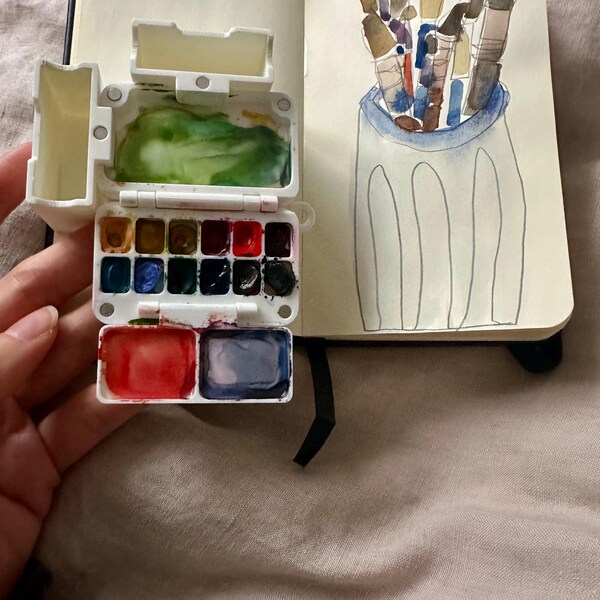 Mini Watercolor Palette, Compact, Portable Watercolour Paint Set ...