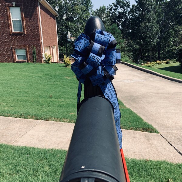 Police Bow, Law Enforcement Bow, Gift Bow, Package Bow, Blue Line Bow ...