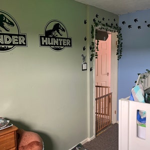Personalised Jurassic Park Dinosaur Inspired Kids Name Wall - Etsy