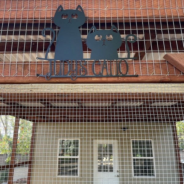 Personalized Cat Sign Custom Name Sign Cute Kitten Metal Sign Mother's ...