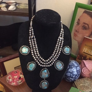 Michael Perry NAVAJO Sterling Silver TURQUOISE CORAL | Etsy