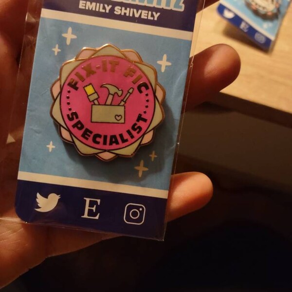 Fix-it Fic Specialist Pin | I Ship It! Fanfic Pin Collection - Etsy