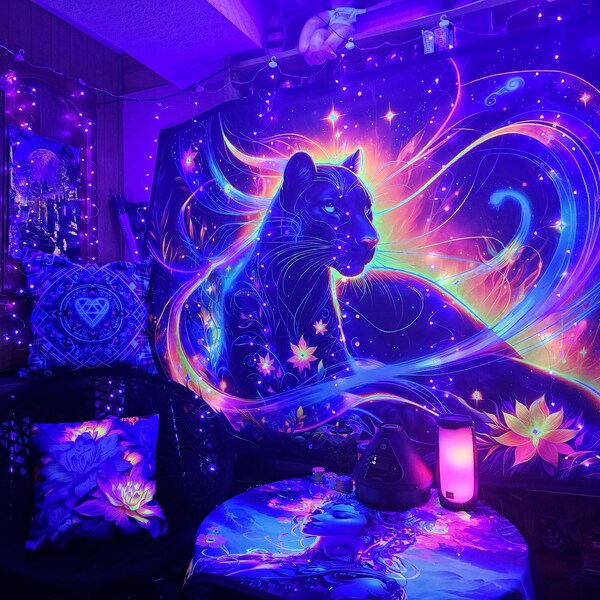 Rainbow Spiral Tunnel Fractal Psychedelic UV Reactive Blanket ...