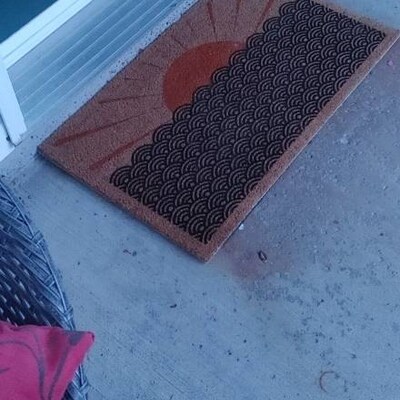 Spring Flowers Coir Doormat, Floral Front Door Decor, Floral Door Mat ...