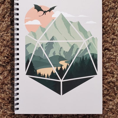 A D20 Scene Notebook Gift for Dnd Players Dungeons and - Etsy