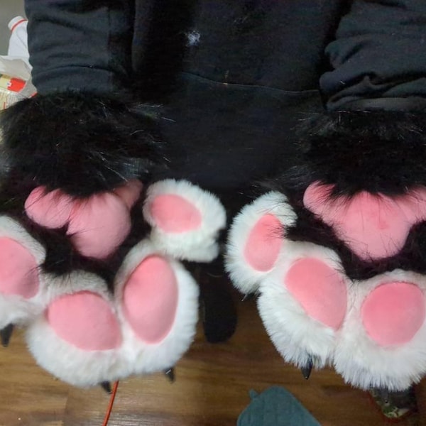 Furry Paws With Star Pattern and Colorful Style | Fluffy Fursuit ...