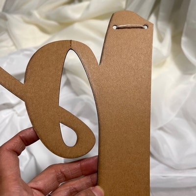 Custom Banner, Script Letters, 11 Extra Large Letters Cardstock Premium ...