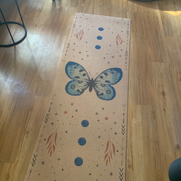Butterfly Cork Yoga Mat | 4.5MM - Etsy
