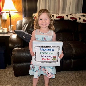 Personalized Kindergarten Learning Binder Printable DIGITAL DOWNLOAD - Etsy