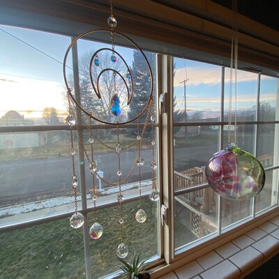 Amethyst Crystal Suncatcher, Light Catcher, Charming Home Decor, Prism ...