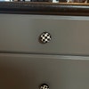 Black and White Checkered Cabinet Bone Knob sold in Sets - Etsy