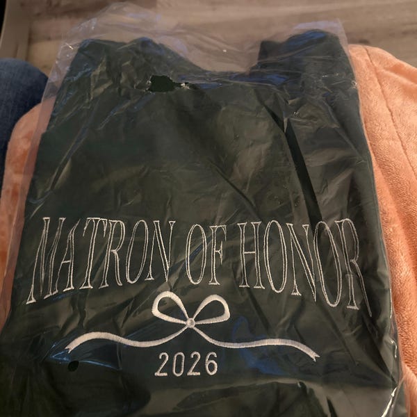 Custom Bride/maid of Honor/bridesmaid Embroidered Sweatshirt, Bridal ...