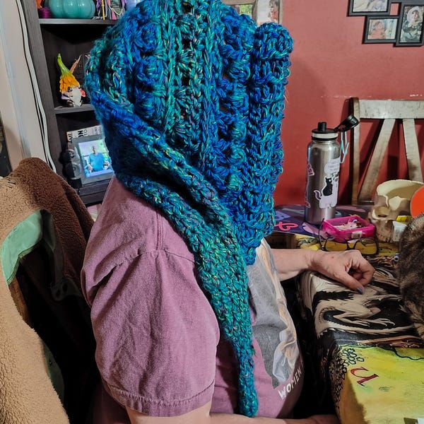 Elwyn Hood Crochet Pattern, Pixiecore Hood, Crochet Hat Pattern ...