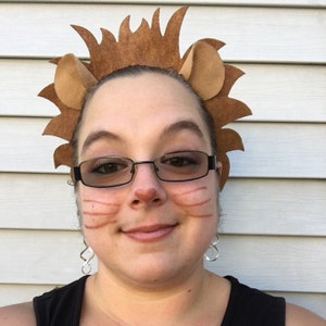 Lion Ears and Tail Set Jungle Safari Zoo Animal Headband Birthday Party ...