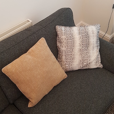 GREY Digital Snake Skin Print Fabric Animal Python Cotton Home Decor ...