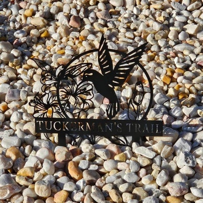 Personalized Butterfly Metal Garden Sign With Stakes, Metal Yard Decor ...