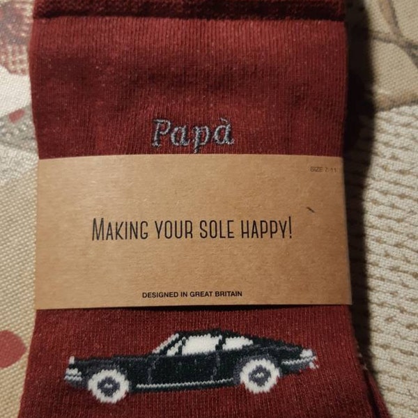 Men's Bespoke Embroidered Sports Crew Socks. Personalised to Order ...