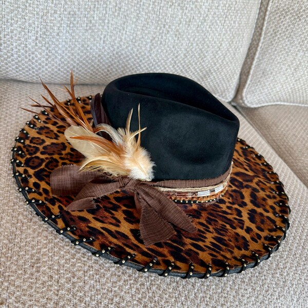 Hand Burned Cowboy Hat | Custom Burned Cowboy Hat | Cattleman Crown Cowboy Hat | Wool Felt ...