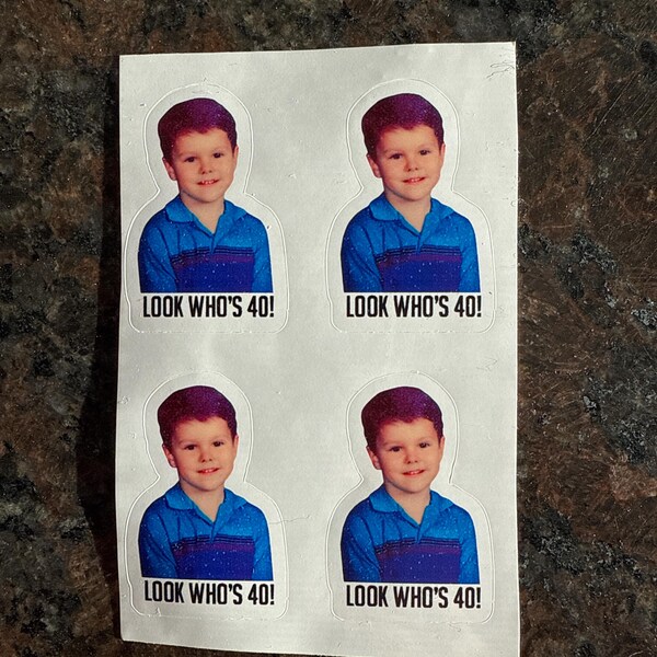 Custom Face Stickers, Personalized Stickers, Custom Party Favors, 30th ...