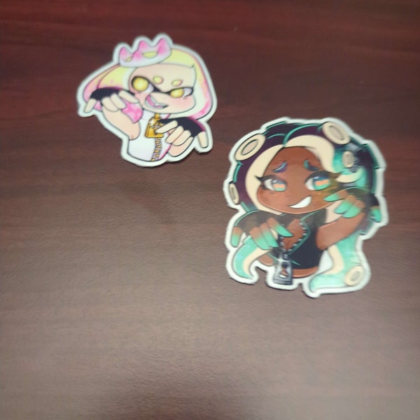 SPLATOON Squid Sisters off the Hook Callie Marie Pearl Marina Vinyl Stickers | Waterproof ...